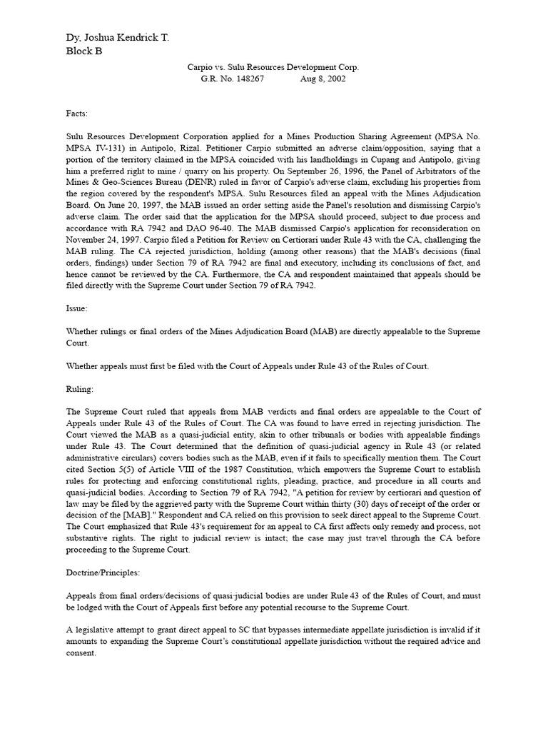 Supreme Court Rulings on Appeals Process | PDF | Supreme Court Of The ...