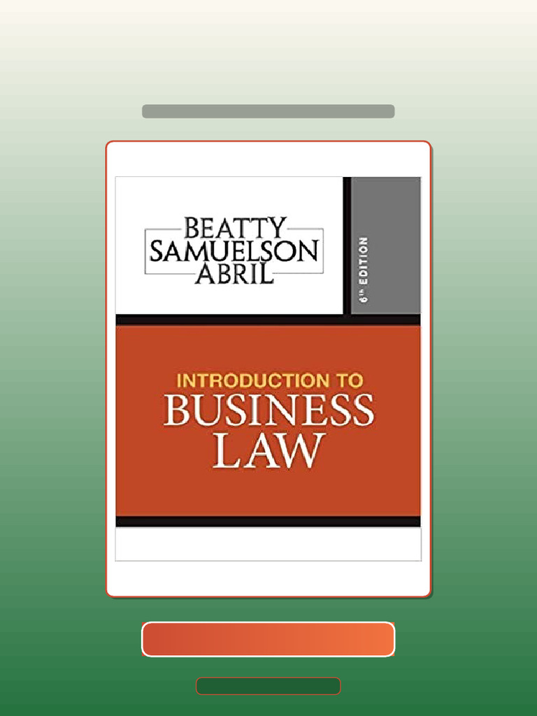 Ultimate Bundle Introduction To Business Law 6th Edition by Jeffrey F ...