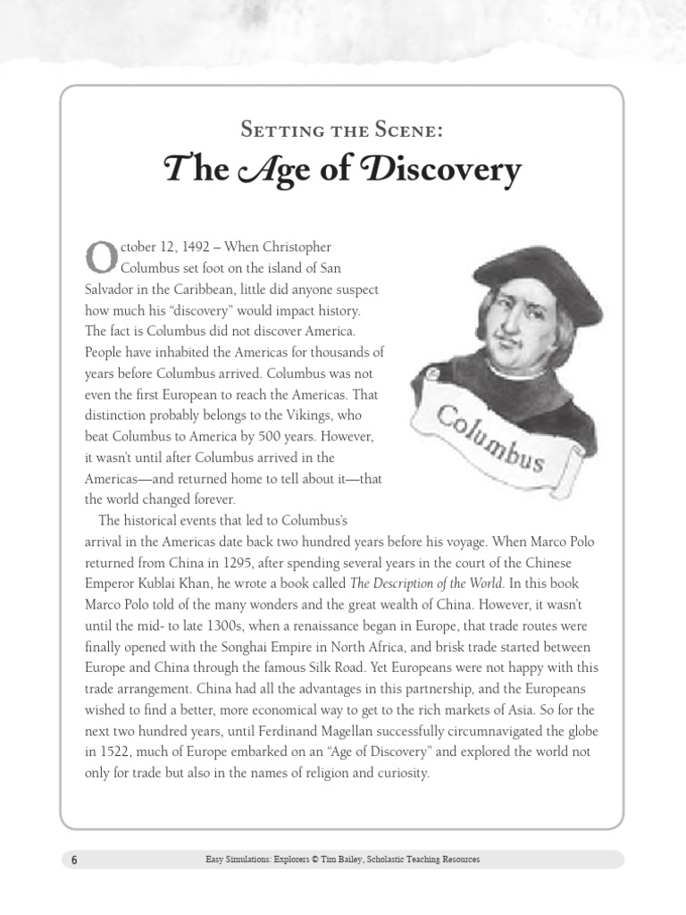 ExpSim Age of Discovery | PDF | Christopher Columbus | Age Of Discovery