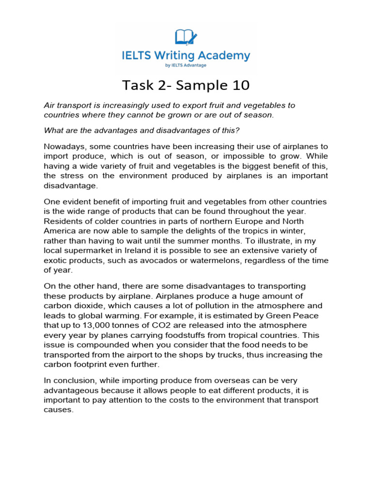 Task 2 Essay 10 | PDF