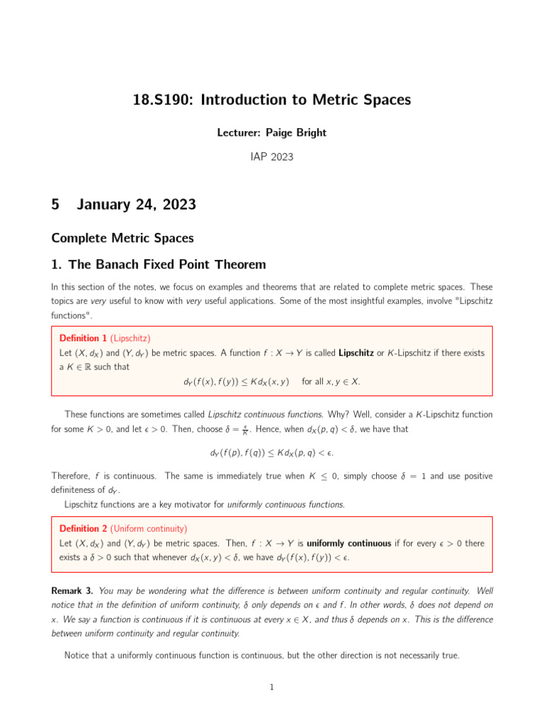Metric Space | PDF | Metric Geometry | General Topology