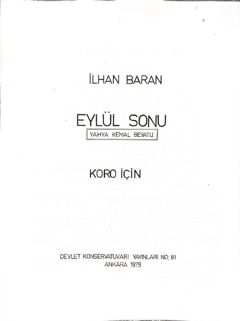 İlhan Baran - Eylül Sonu | PDF