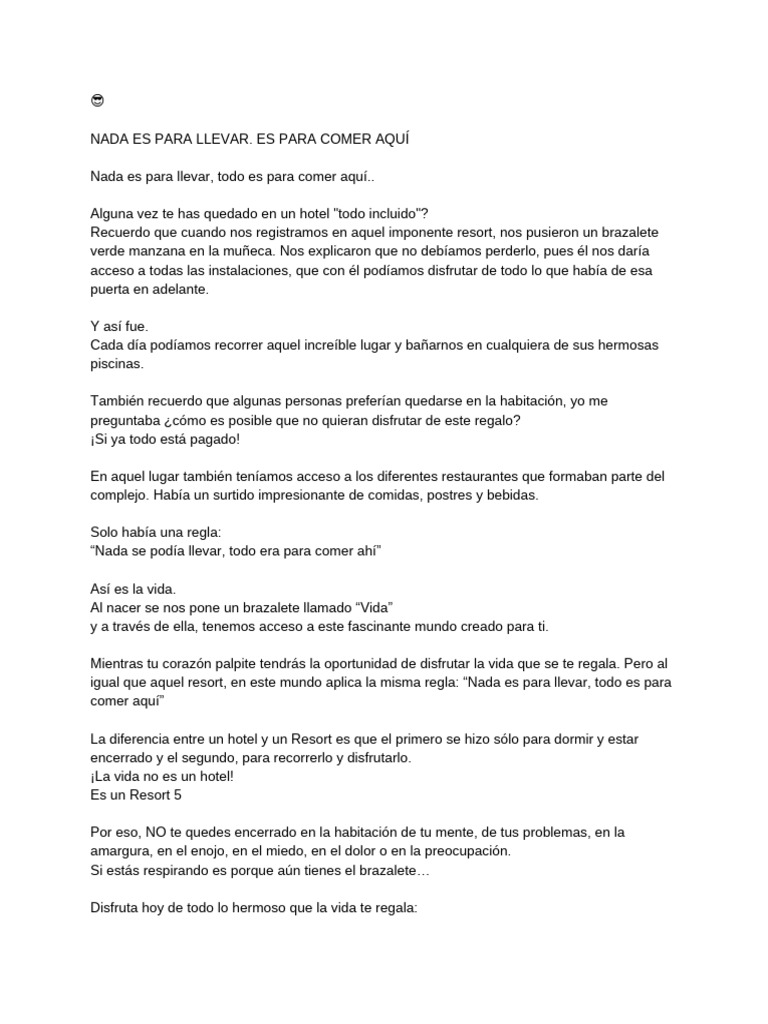 Nada Pa Llevar | PDF