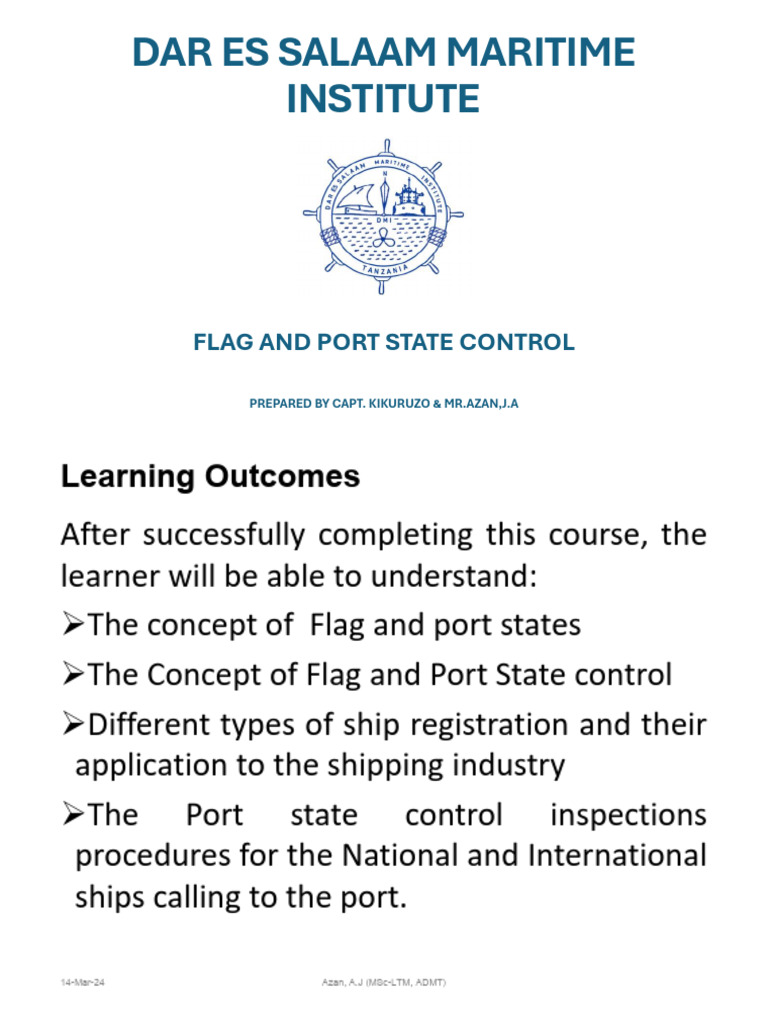 Flag and Port State Control Overview | PDF | Shipping | Water Transport