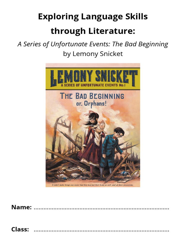 Exploring "The Bad Beginning" Activities | PDF | A Series Of ...