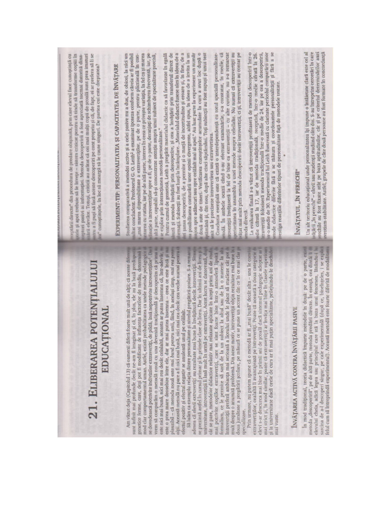 Eysenck - Eliberareea Poentialului Educational | PDF