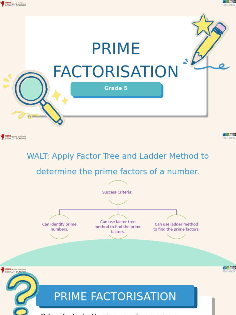Prime Factorization Methods Worksheet | PDF
