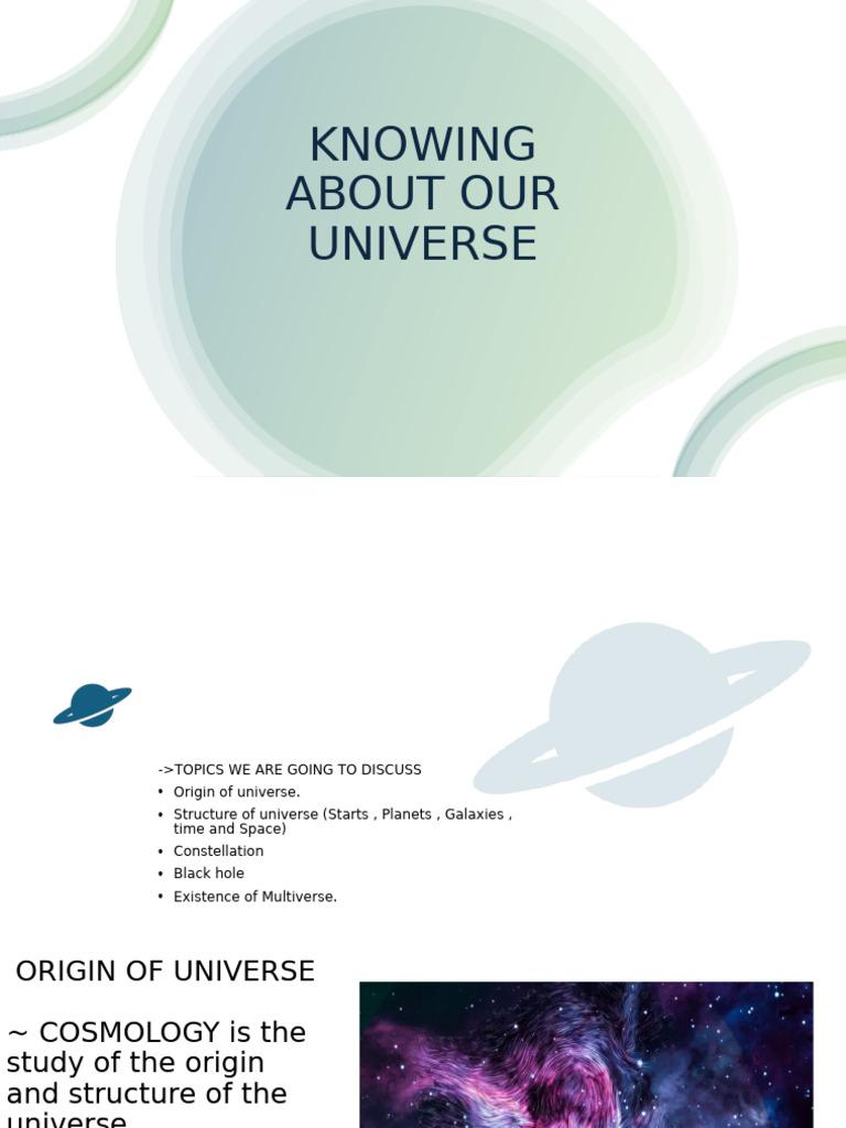 Knowing About Our Universe | PDF | Universe | Stars