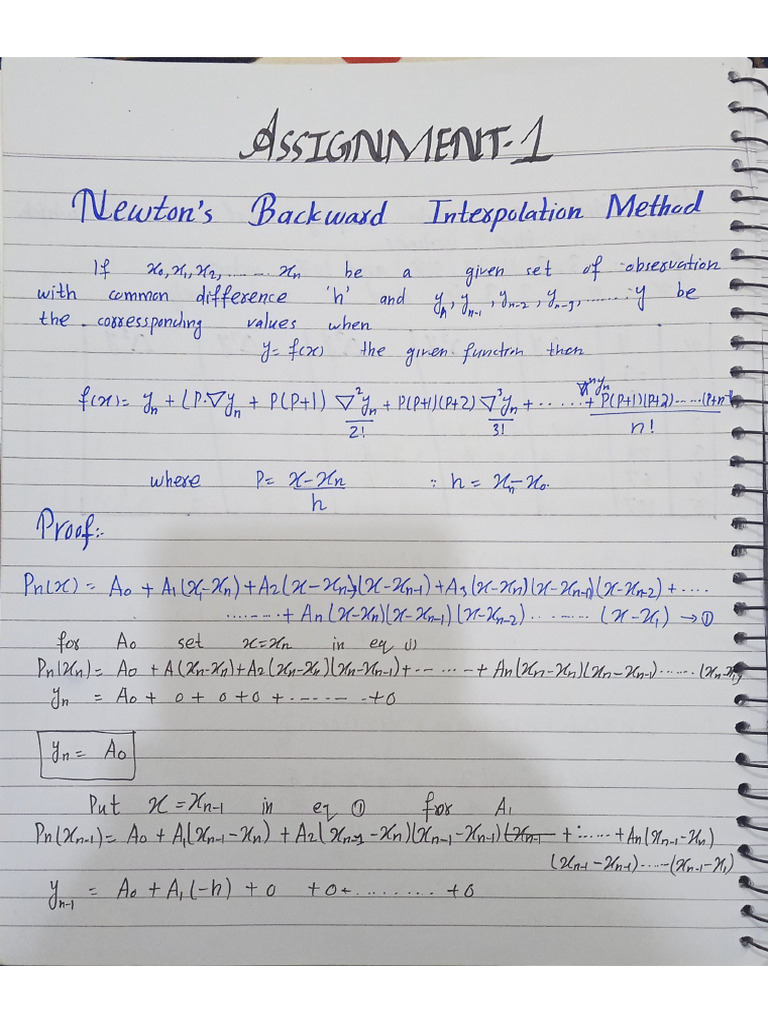 Assignment 1 by Minahil Umar of Numerical Analysis (II) - Compress | PDF