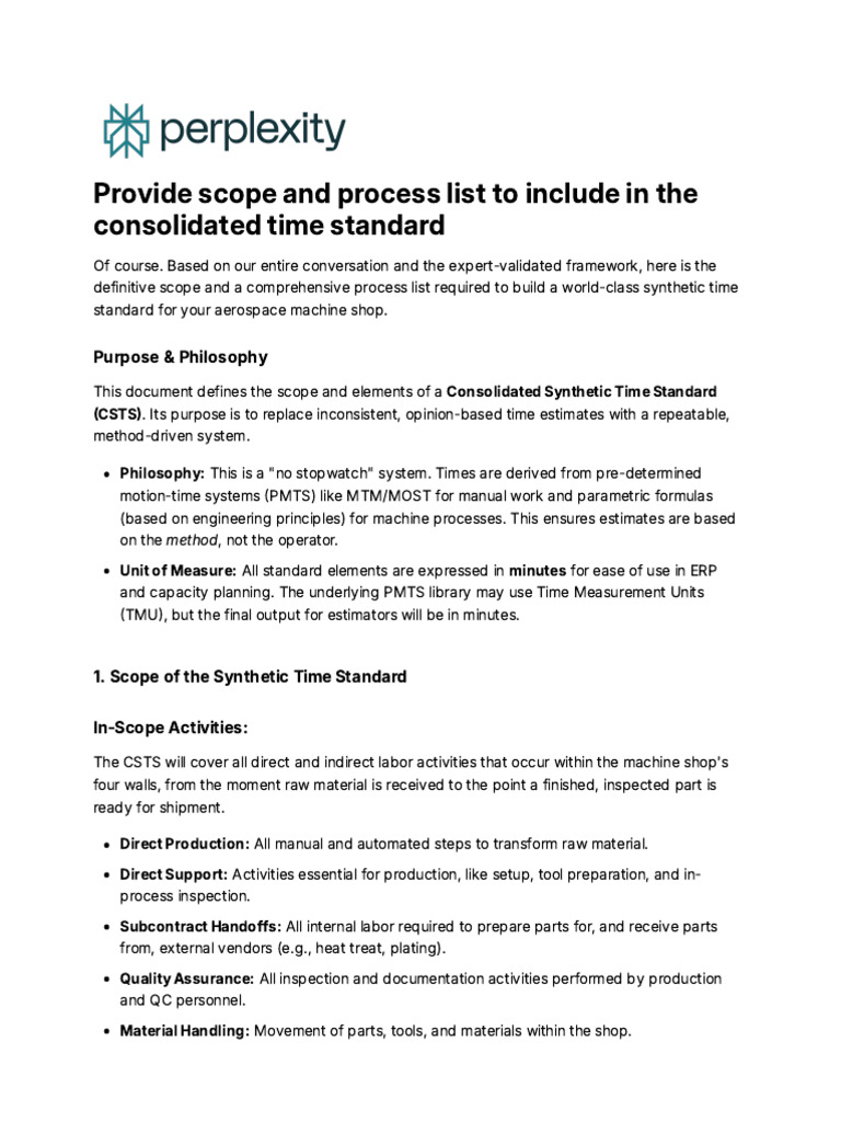 Comprehensive Synthetic Time Standard Guide | PDF | Drilling ...