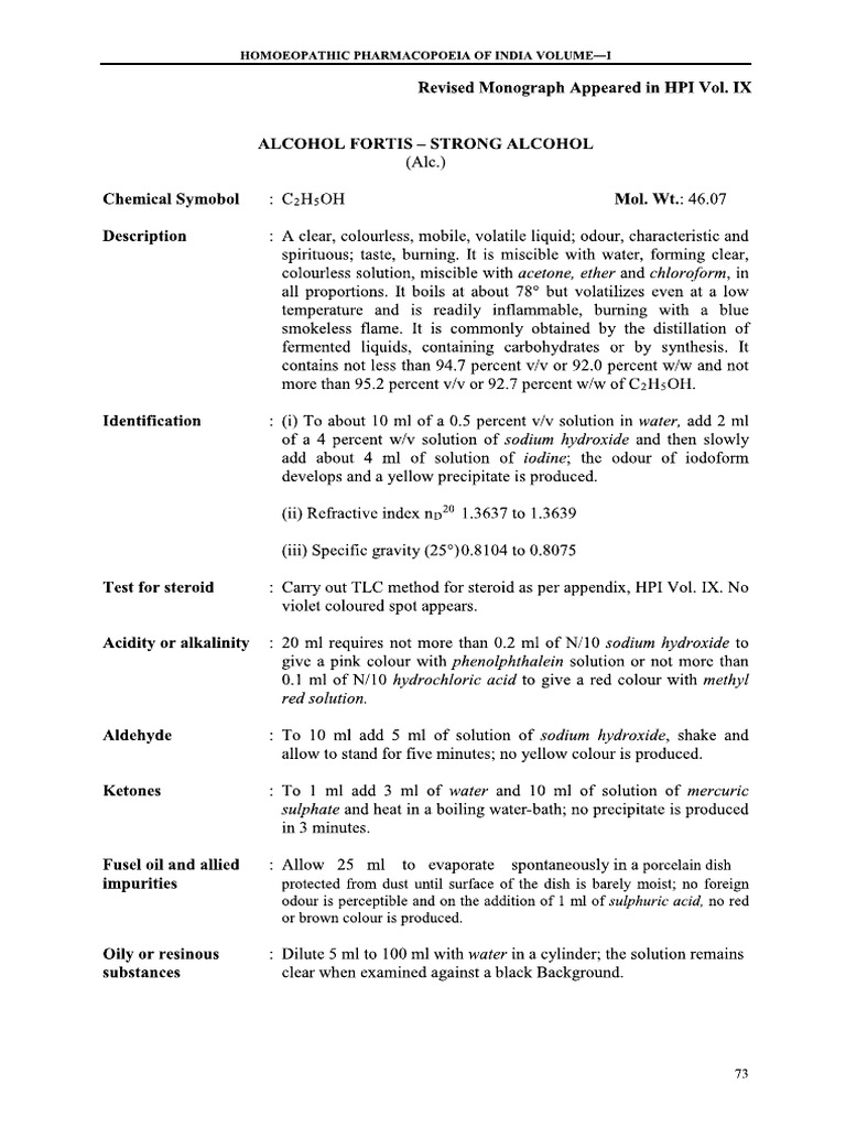 Strong Alcohol | PDF