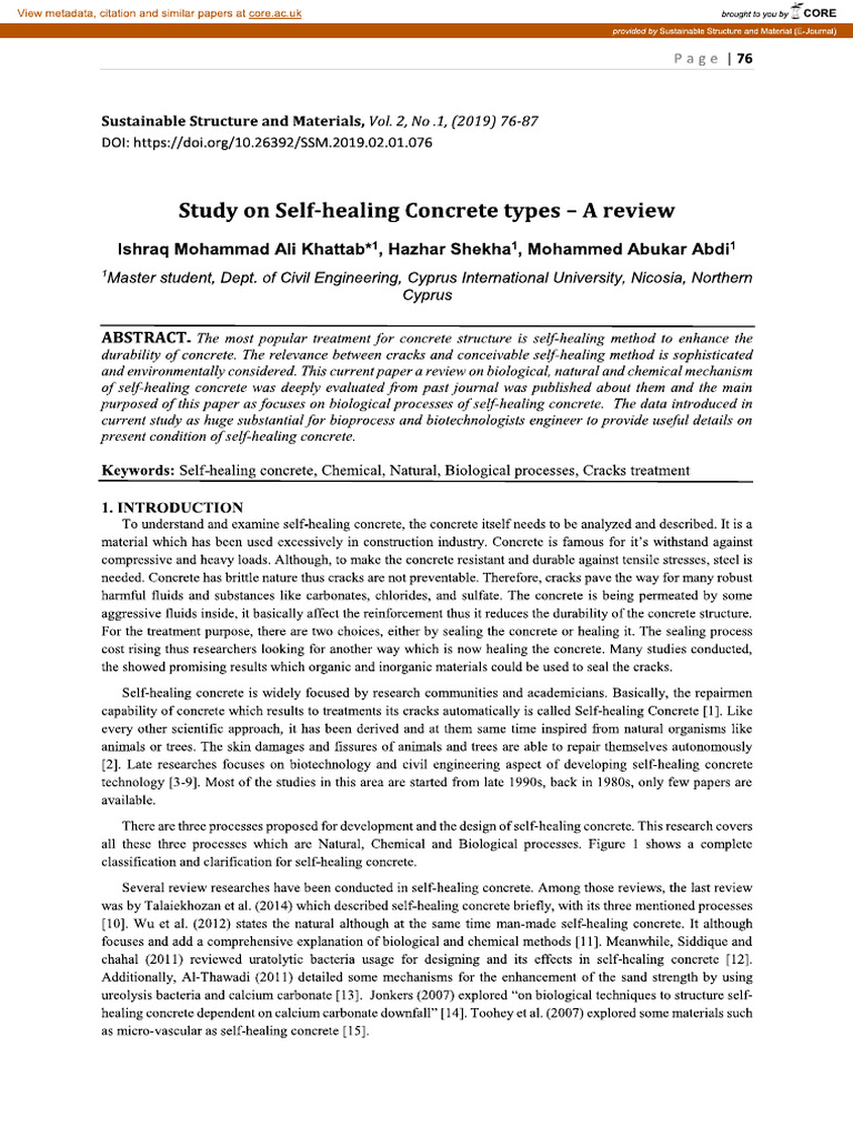 Self Healing Concreat 3 | PDF