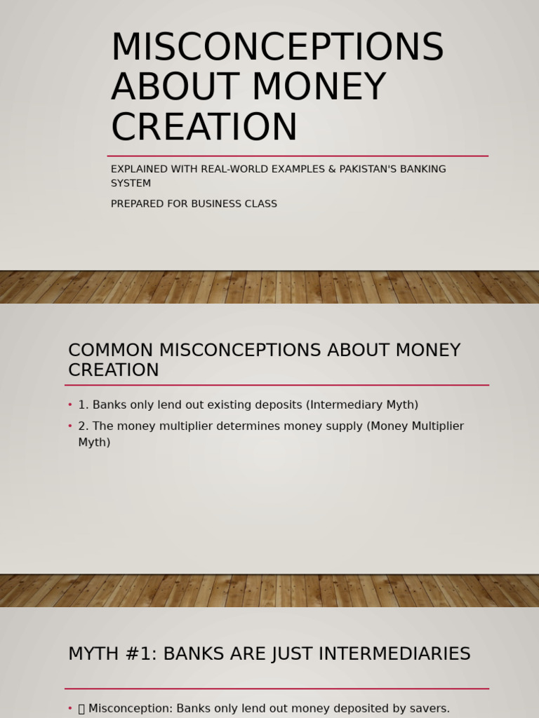 Misconceptions About Money Creation | PDF