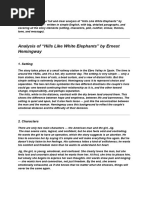 Hemingway's "Hills Like White Elephants" Analysis | PDF | Ernest Hemingway
