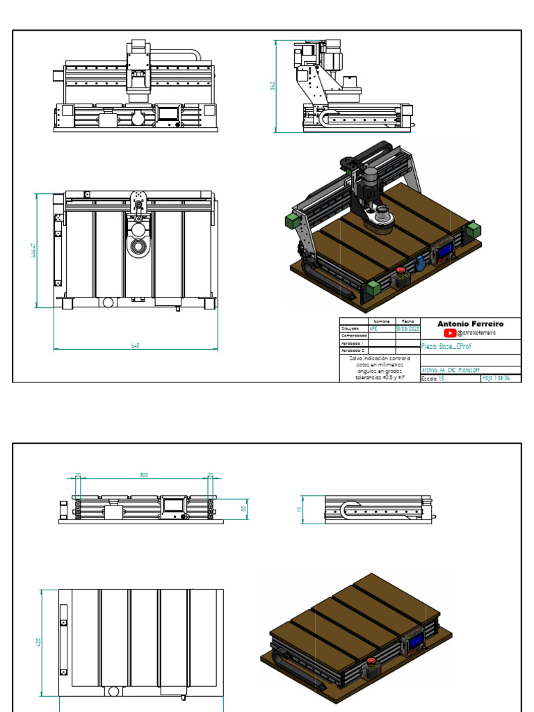 AA CNC Drawings | PDF | Geometría Elemental | Matemáticas