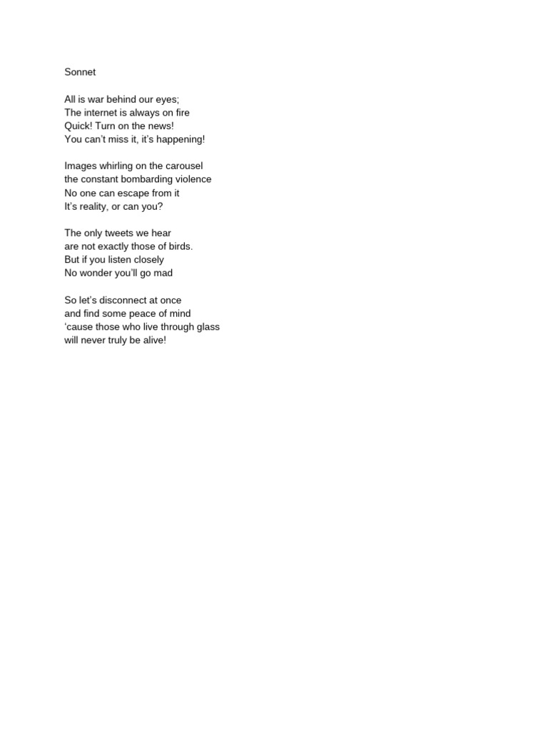 Sonnet | PDF