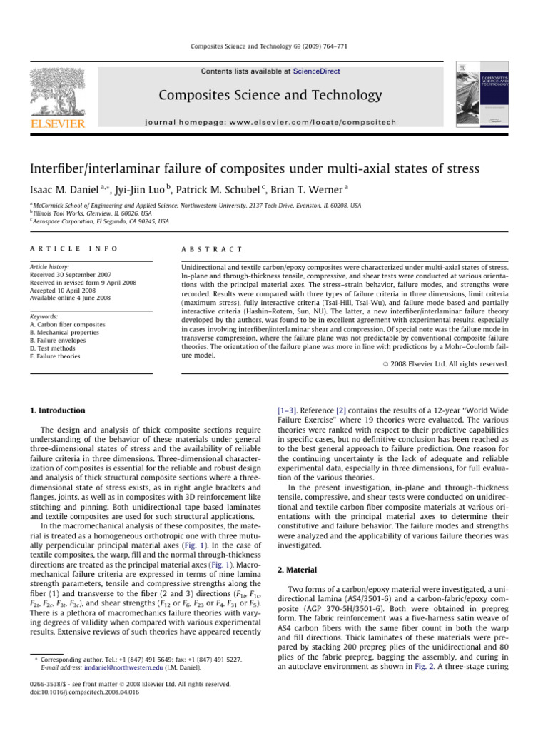 Interlaminar Failure of Composites Under Multiaxial States of Stress ...