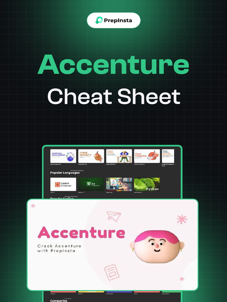 Accenture Exam Preparation Cheatsheet Pdf Transmission Control