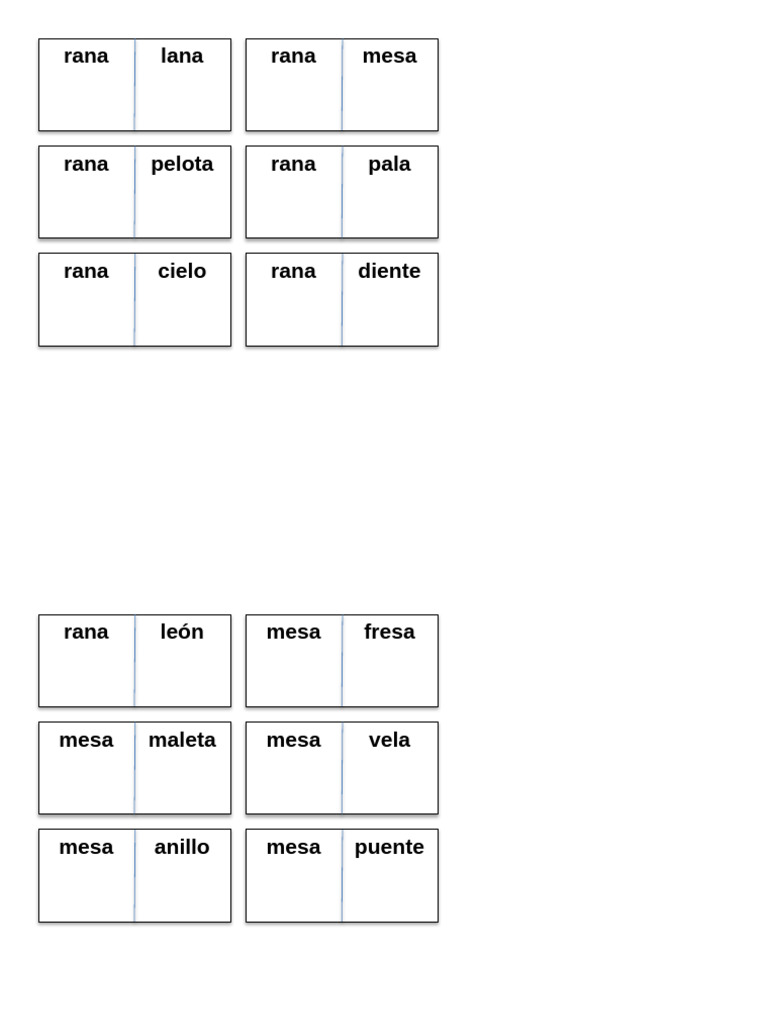 Domino Fonologico Silaba Final | PDF