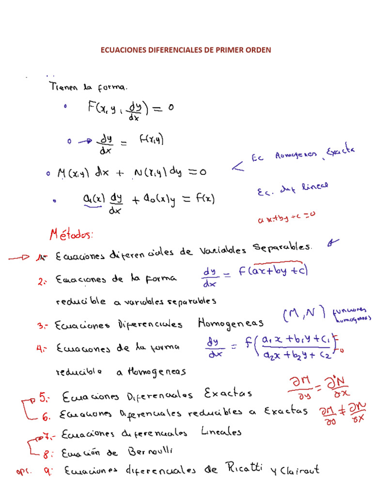 SEPARACION de VARIABLES y Reducibles A Separables | PDF