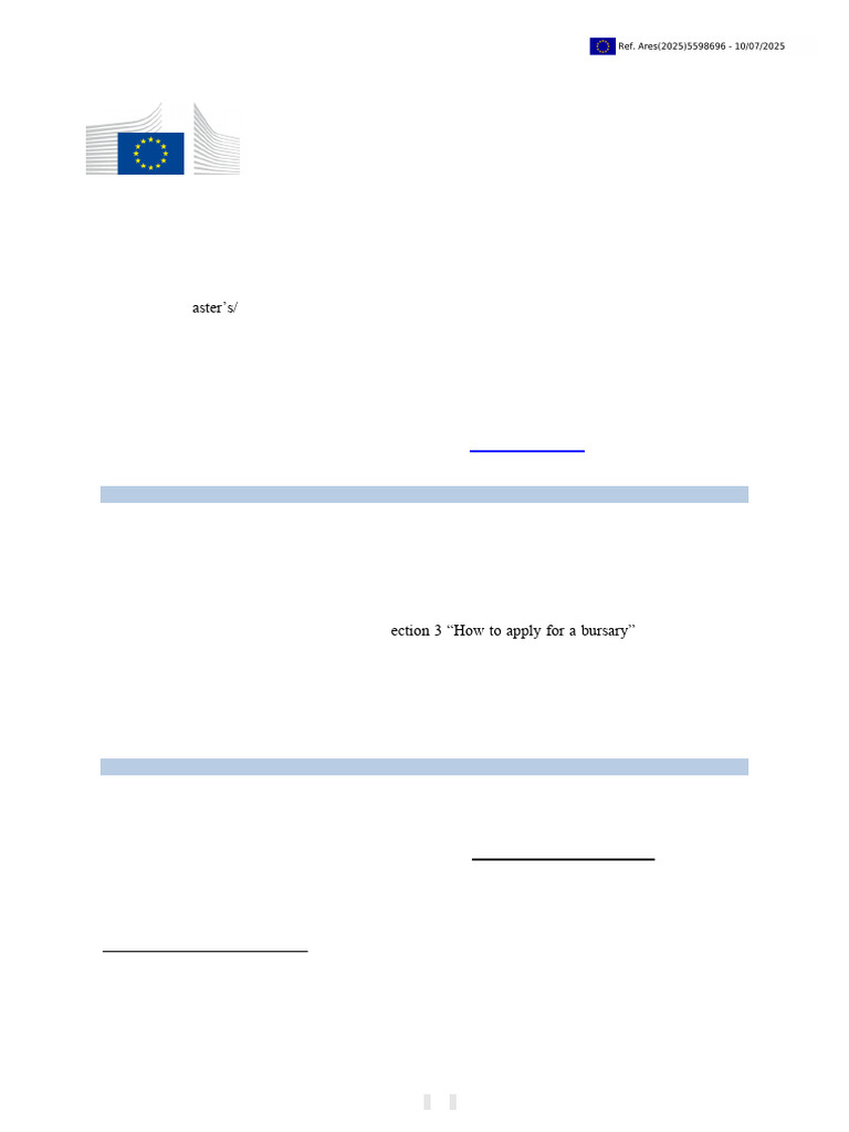 Call For Bursaries 2025-26 | PDF