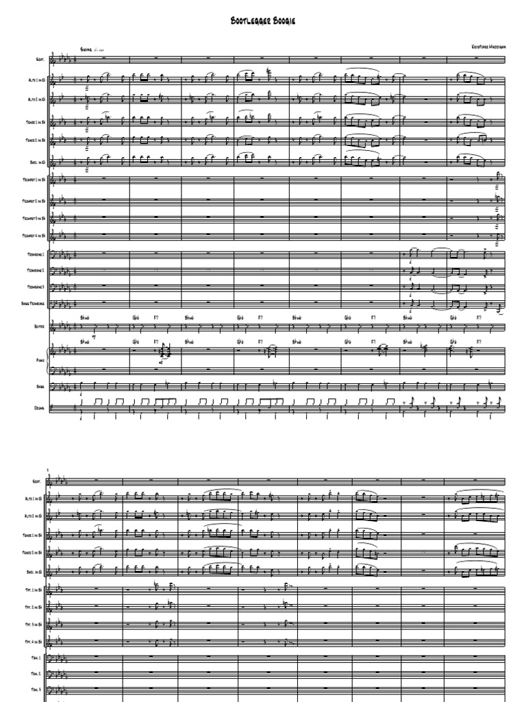 Bootlegger Boogie Sheet Music | PDF | Music Performance | Jazz