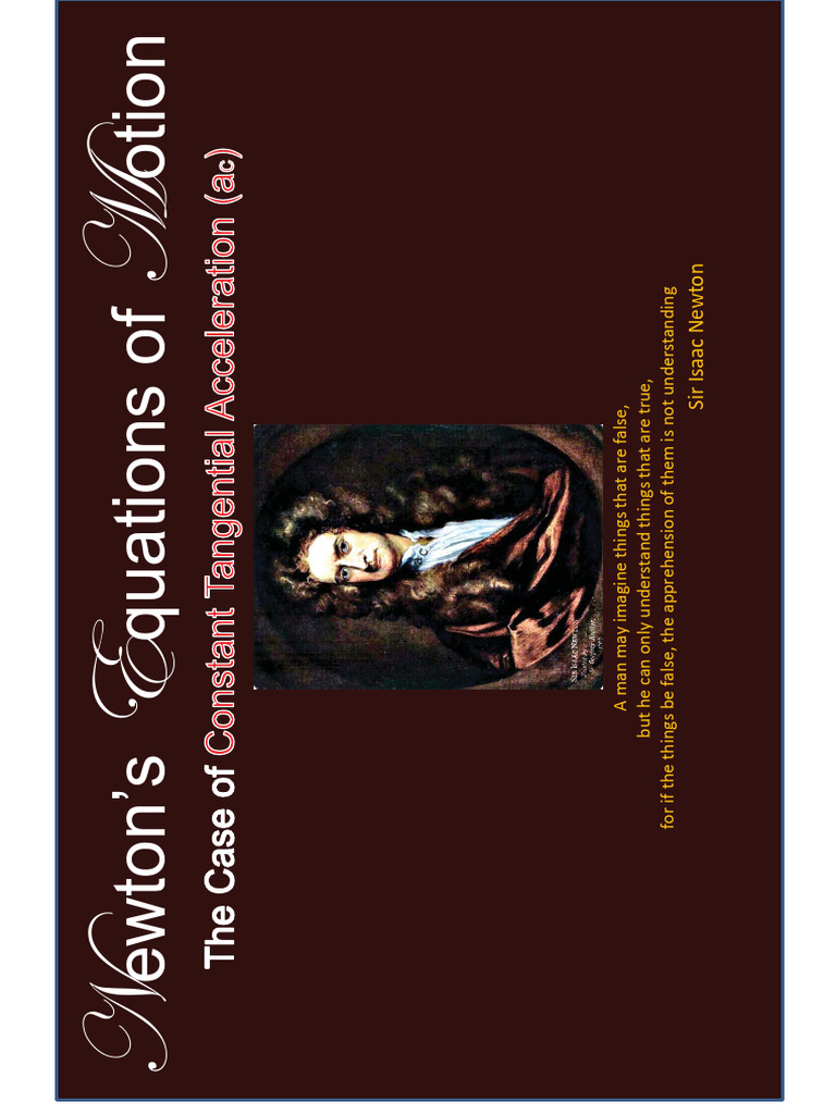 Newton's Motion Equations Explained | PDF | Acceleration | Equations Of ...
