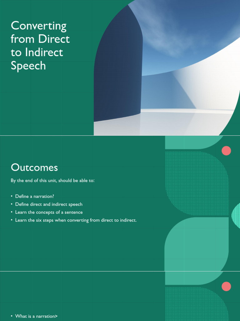 Direct to Indirect Speech Guide | PDF | Subject (Grammar) | Grammatical ...
