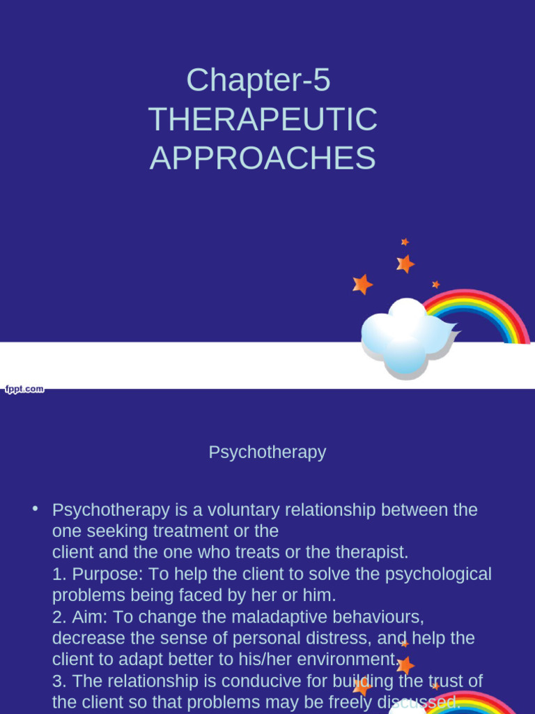 Chapter 5-Therapeutic Approaches | PDF | Psychotherapy | Cognitive Therapy