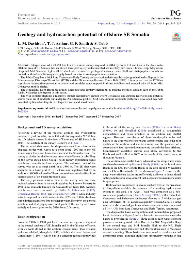 Offshore SE Somalia Hydrocarbon Potential | PDF | Fault (Geology ...