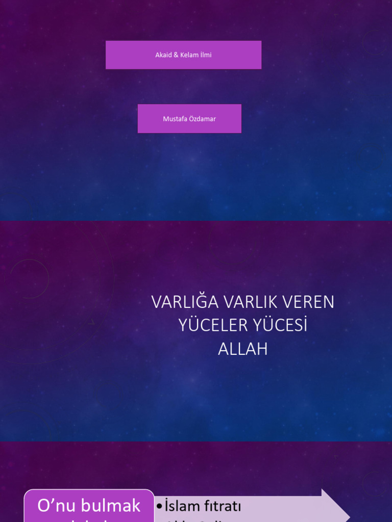 Akaid Dersi 1 Hafta Allah'a İman | PDF