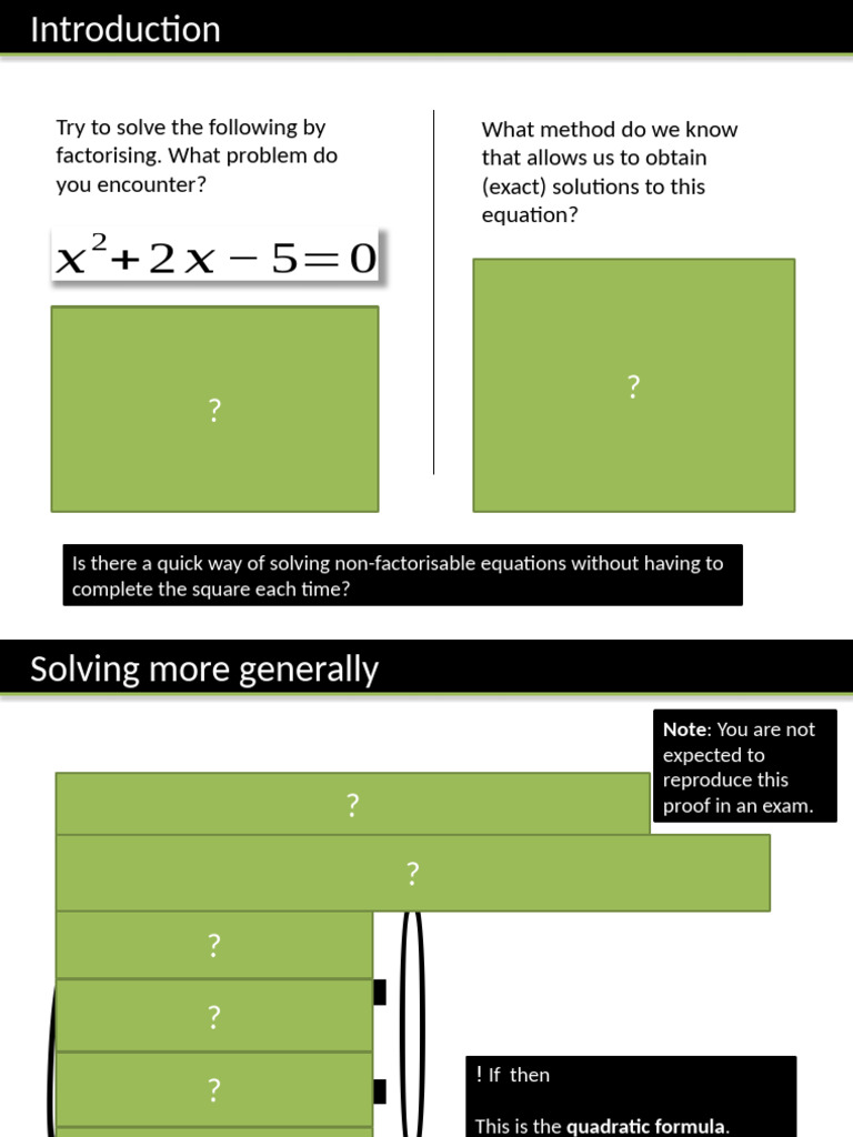 Solving Quadratic Equations for GCSE | PDF | Factorization | Quadratic ...