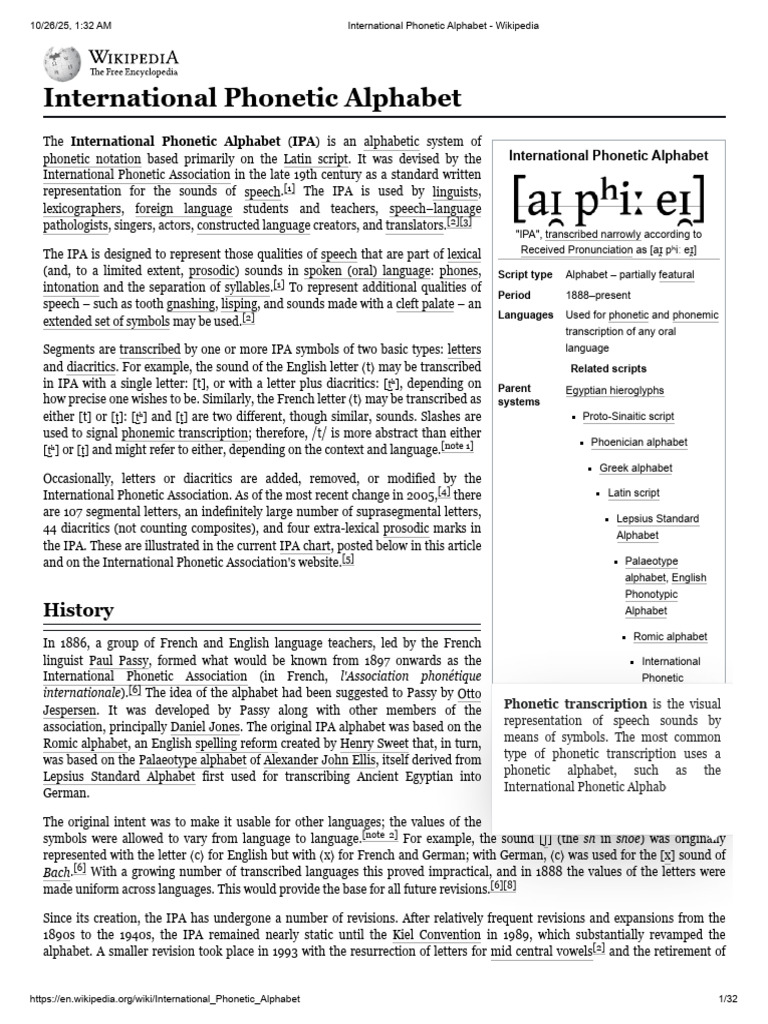 International Phonetic Alphabet - Wikipedia | PDF | Tone (Linguistics ...