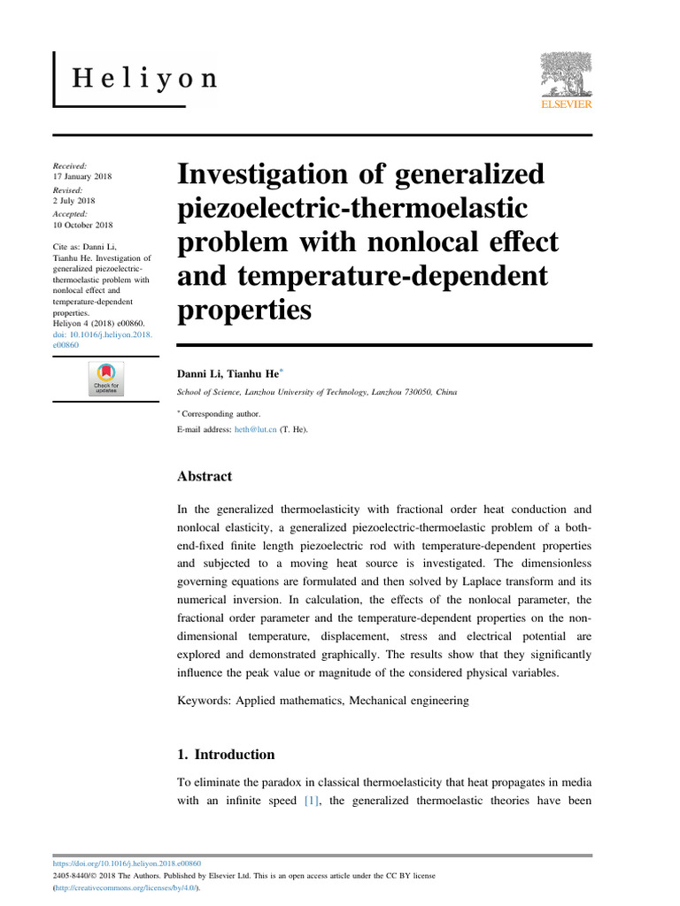 1-$2018@@@$#-Investigation of Generalized Piezoelectric-Thermoelastic ...