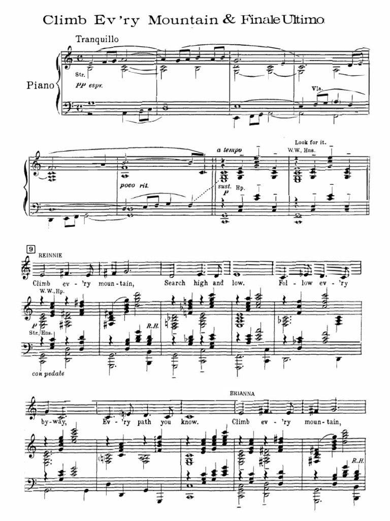 Climb Ev'ry Mountain Sheet Music | PDF