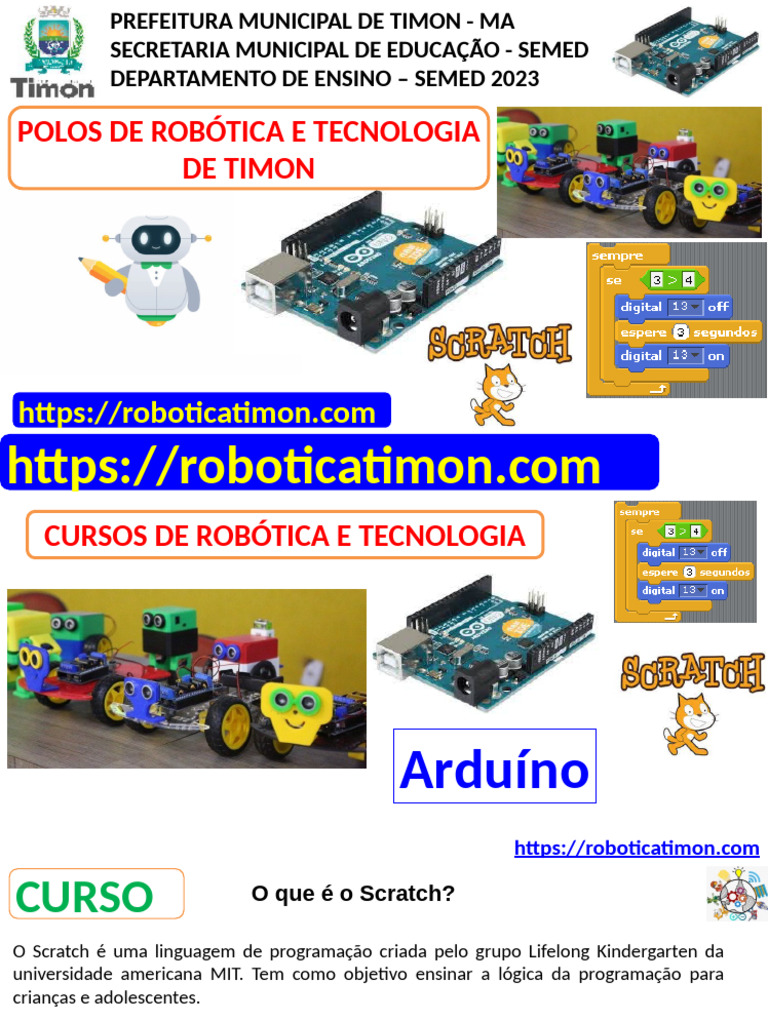 Curso de Programação com Scratch em Timon | PDF | Swift (linguagem de ...
