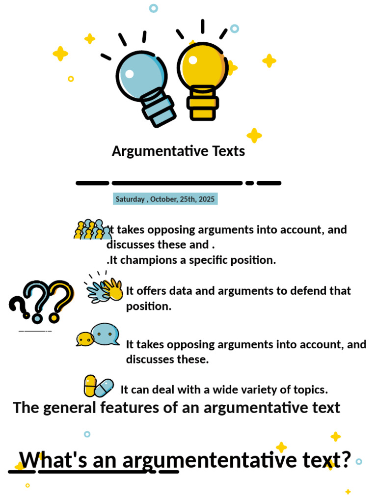 Argumentative Texts. | PDF