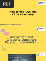 ICQs and CCQs in Teaching Strategies | PDF | Vocabulary | Question