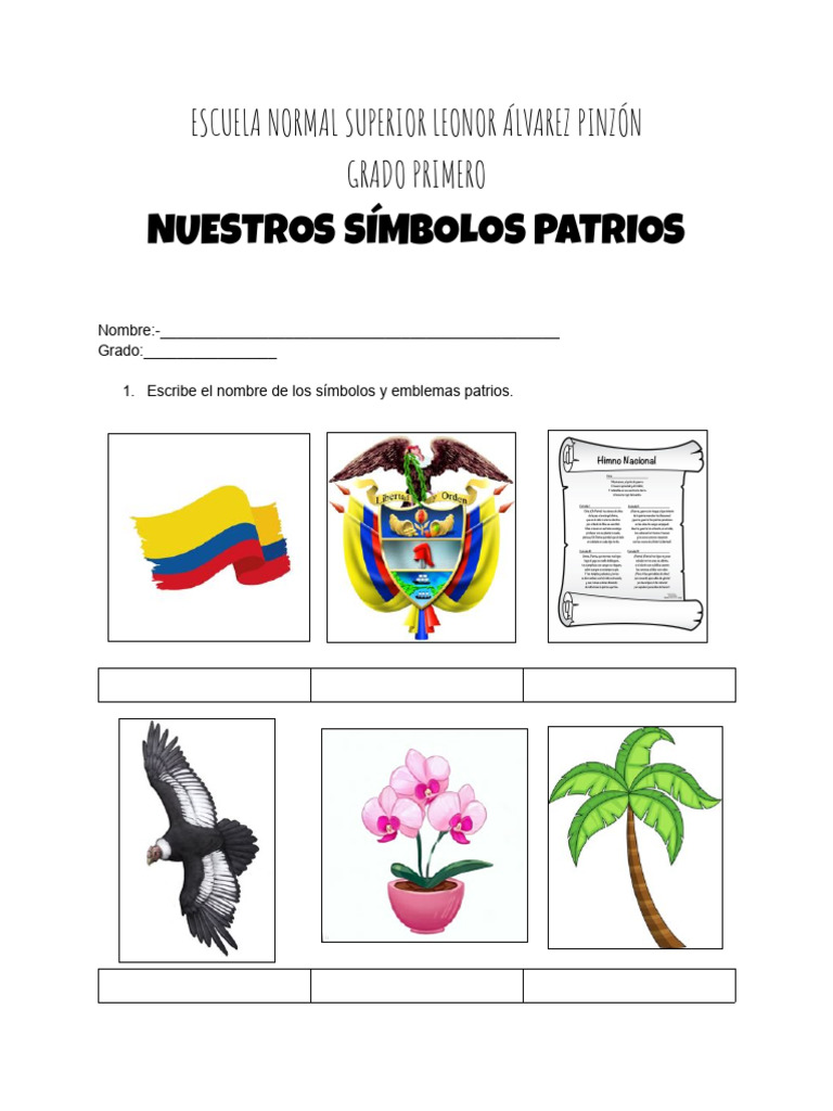 Actividad Símbolos Patrios | PDF