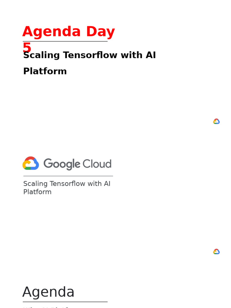 Day 5 - Scaling Tensorflow With Cloud AI Platform | PDF | Graphics Processing Unit | Computing