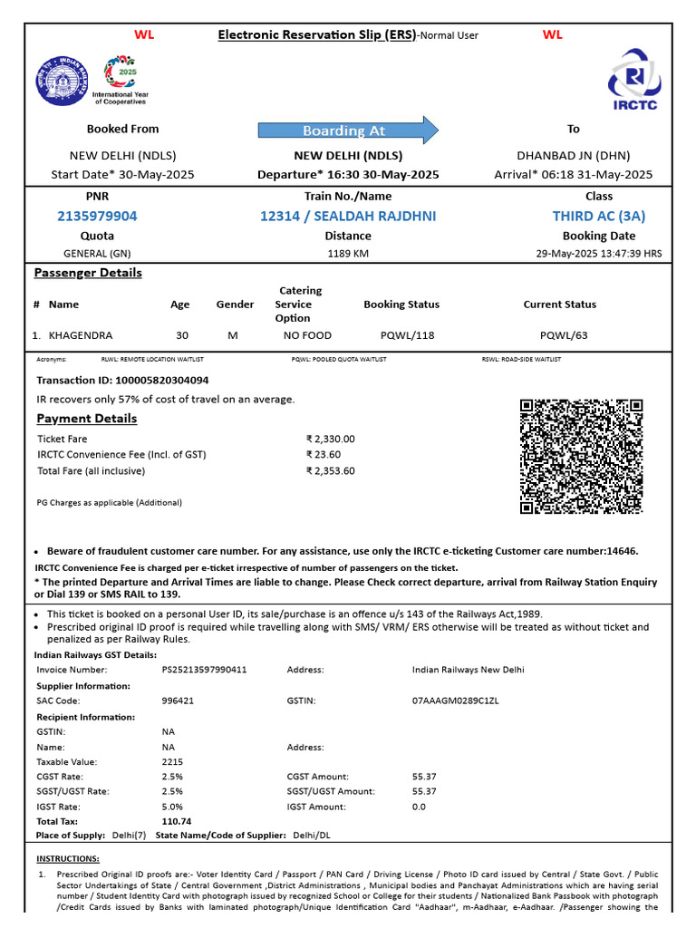 Khagendra NDLS 30 May 2135979904 | PDF | Identity Document | Payments