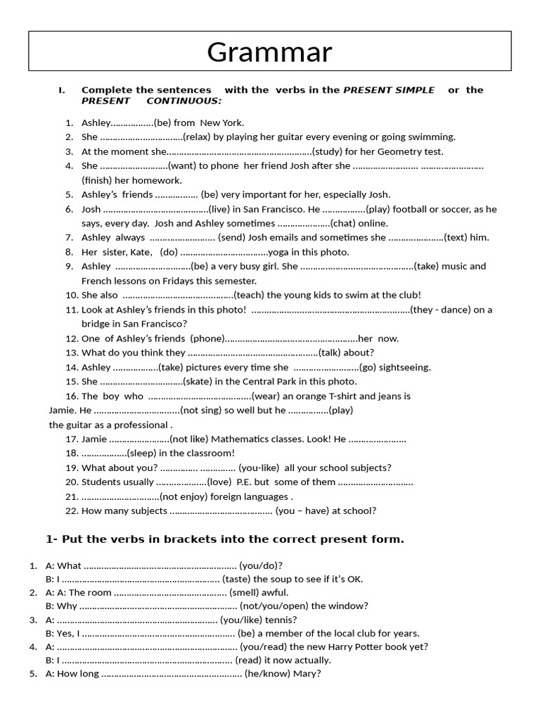 8th Grade Grammar Test | PDF | Linguistics | Syntax