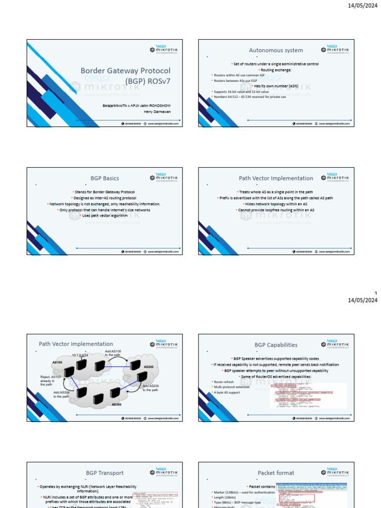 BGP - RoS V7 | PDF | Routing | Computer Network