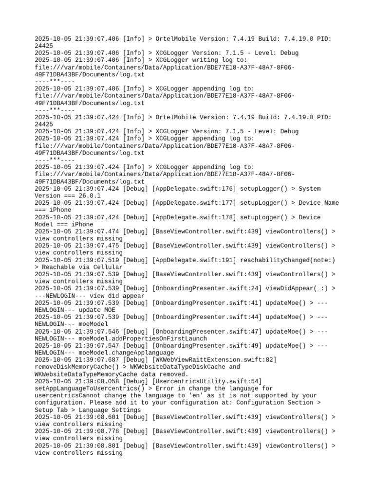 Log | PDF | Swift (Programming Language) | Computing
