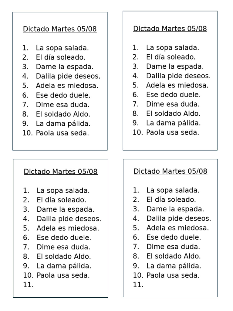 Dictado D | PDF
