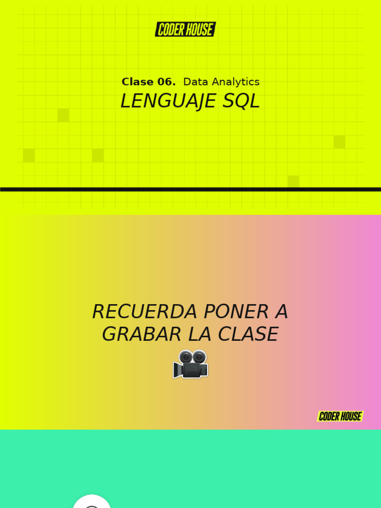 Clase 06 - Lenguaje SQL | PDF | SQL | Gestión de datos