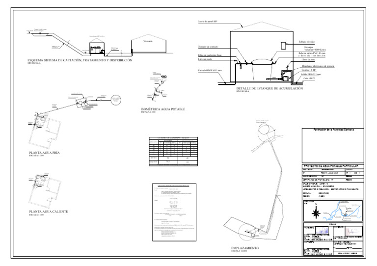 Plano Agua Potable Hector Abarca | PDF | Hidrología | Ciencia ...