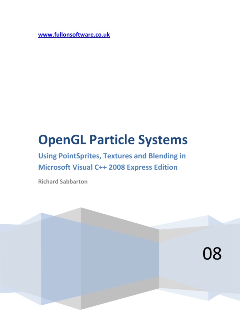 Opengl Particle System Tutorial Blending Point Sprites Pdf Rendering Computer