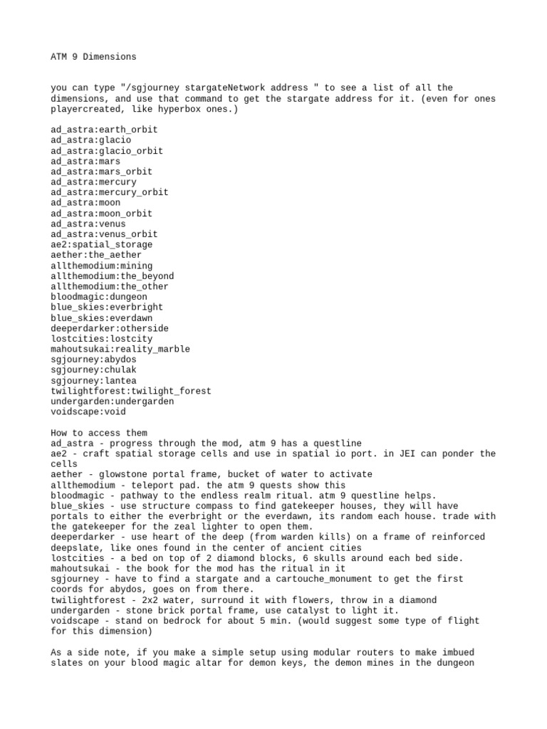 Accessing ATM 9 Dimensions Guide | PDF