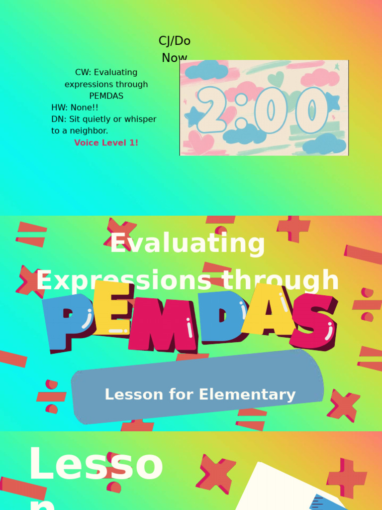 Evaluating Expressions with PEMDAS | PDF | Computer Programming | Learning